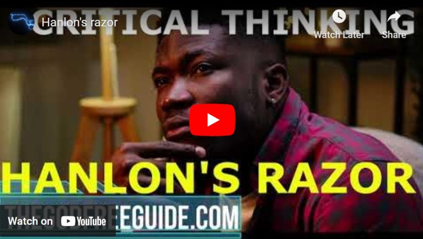 Hanlon’s razor – The God free guide